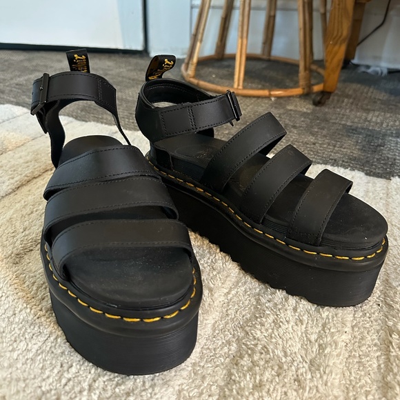 Dr. Martens | Shoes | Black Doc Marten Sandals In Style 2976 Quad Black ...